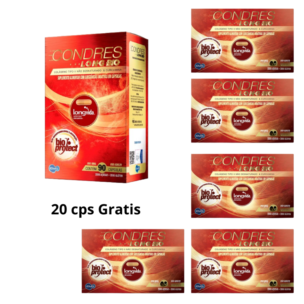 Condres Long Bio Suplemento Alimentar 90 + 20 Cápsulas | Shopee Brasil