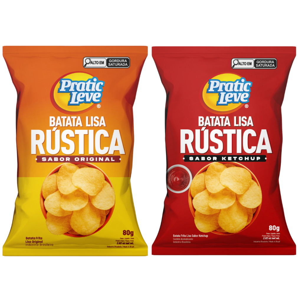 Kit de 4 Batata Rústica Lisa com 80g Pratic Leve | Shopee Brasil