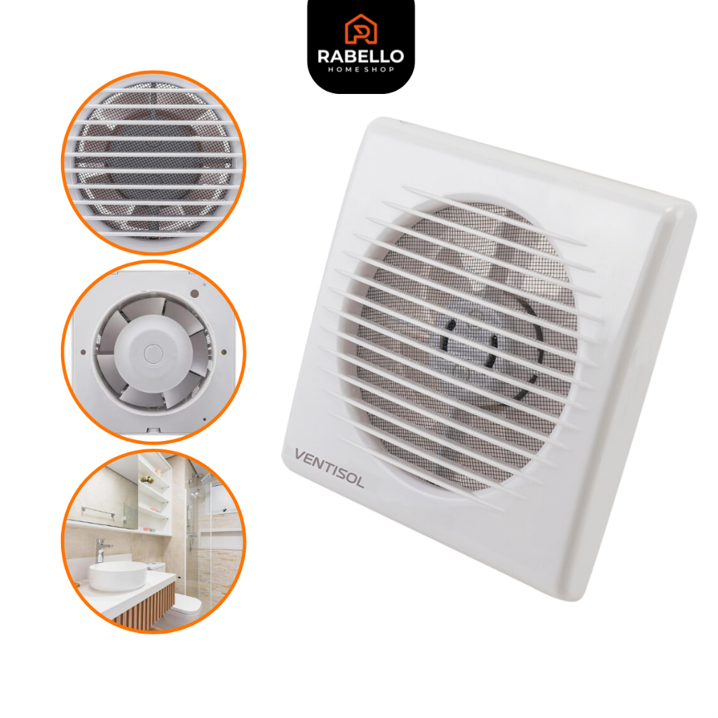 Exaustor e Ventilador Ventisol Bivolt 100mm Automático Para Banheiro e ...
