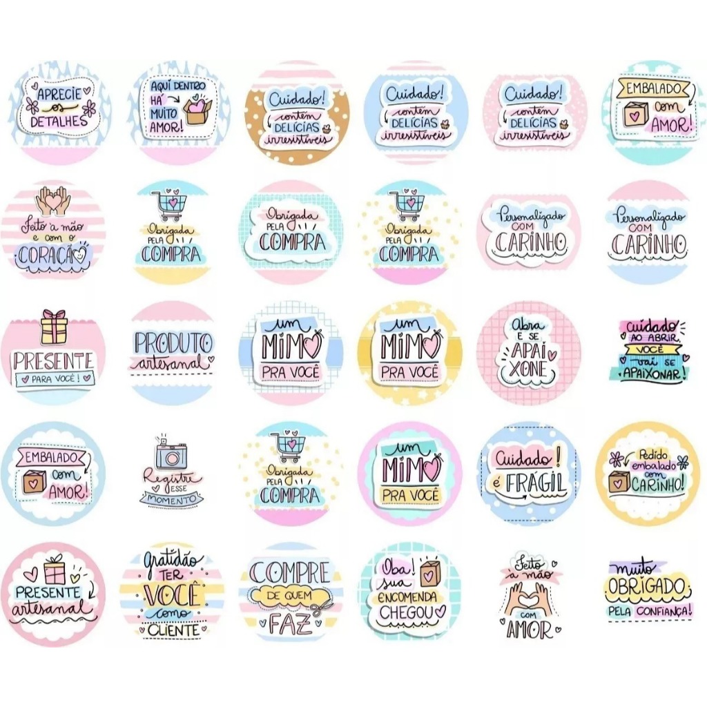 Etiquetas Adesivas Rótulo Lacre Vinil - Frase Pronta 4x4cm | Shopee Brasil