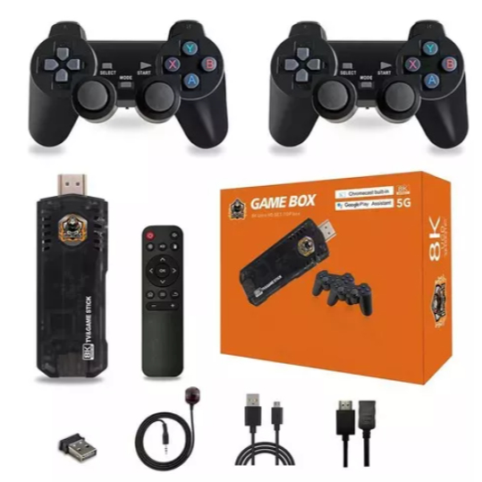 Game Box Videogame Smart Stick 8K 2 Controles Sem Fio Console Original ...