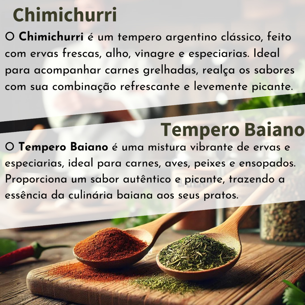 Kit 10, 5 Temperos Pote Até 130gr Chimichurri Lemon Pepper Cúrcuma ...