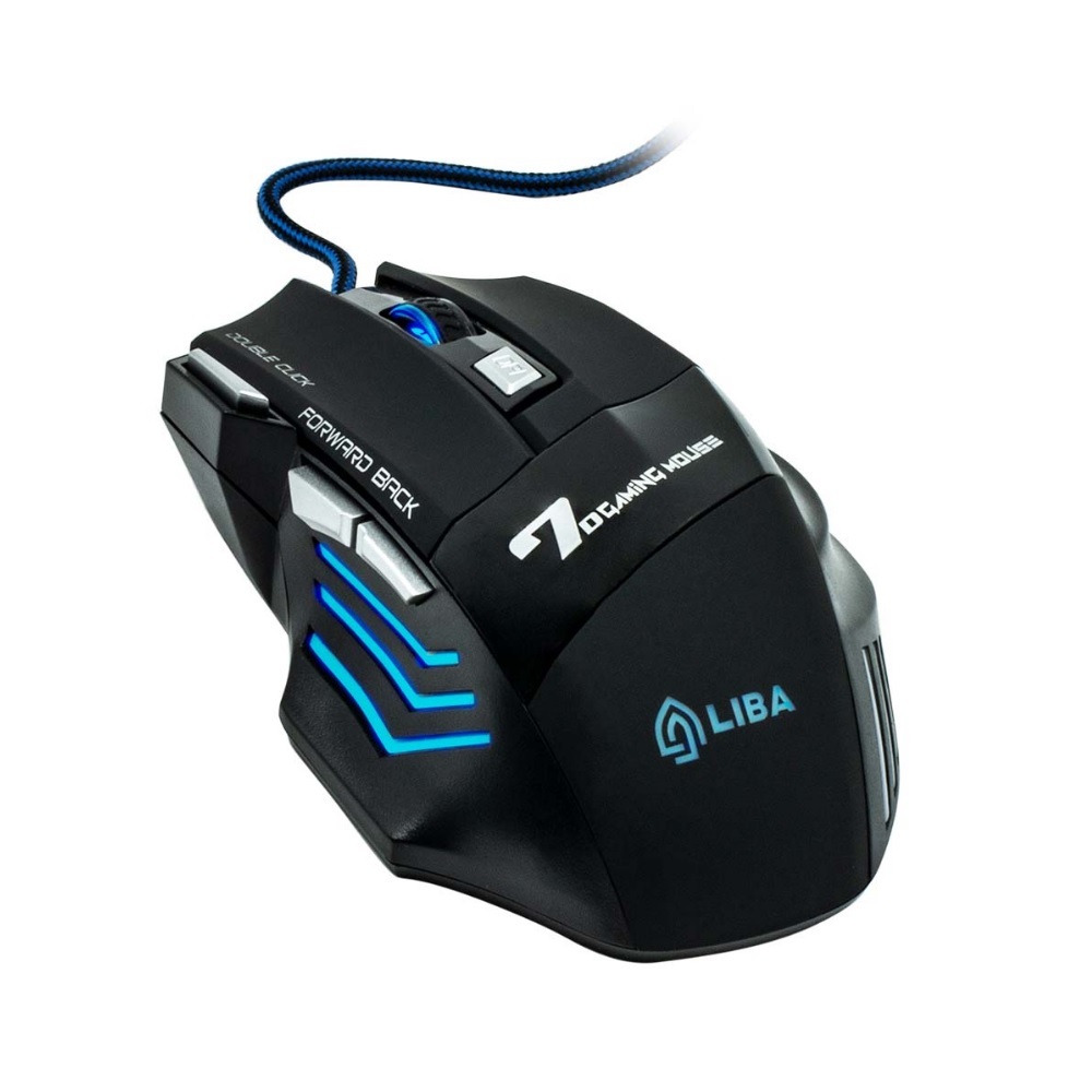 Mouse Gamer LIBA 2400 DPI, Com Led RGB, Excelente para jogos. | Shopee ...