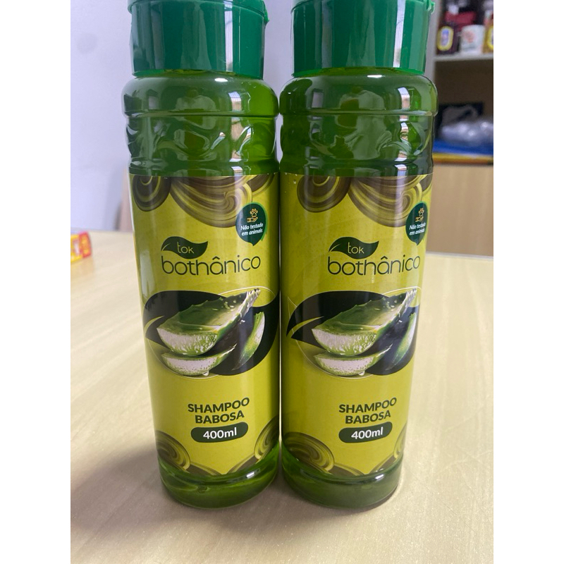 Shampoo tok botanico kit com dois babosa 400 ml | Shopee Brasil