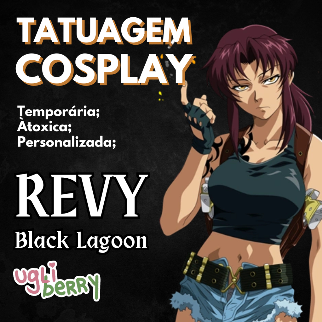 Tatuagem Cosplay REVY Black Lagoon | Shopee Brasil