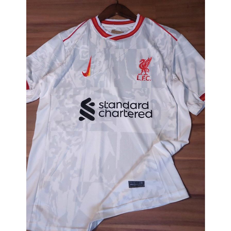 Nova camisa de Time Liverpool 2024 Branca - Pronta entrega | Shopee Brasil