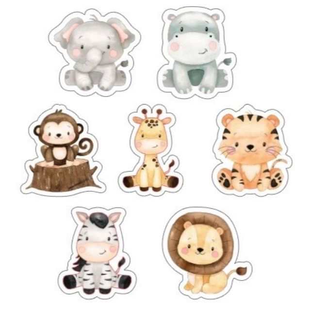 100 Apliques Safari - Topper/ Tag de 4cm | Shopee Brasil