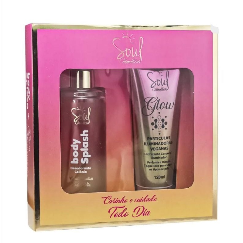 Kit Glow Soul Cosmeticos Body Splash + Hidratante Corporal 120ML - Soul ...