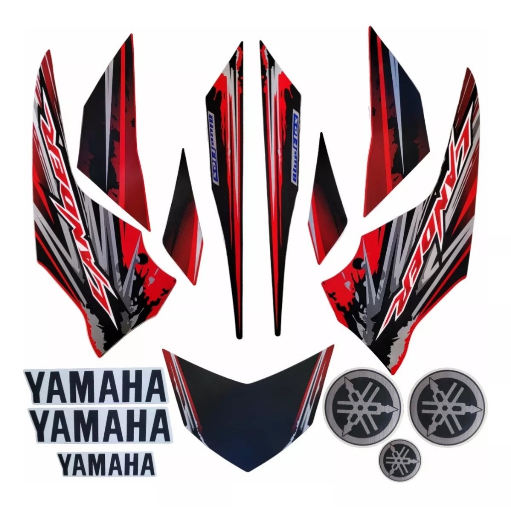 Kit Adesivos Yamaha Xtz 250 Lander 2017 Vermelha | Shopee Brasil