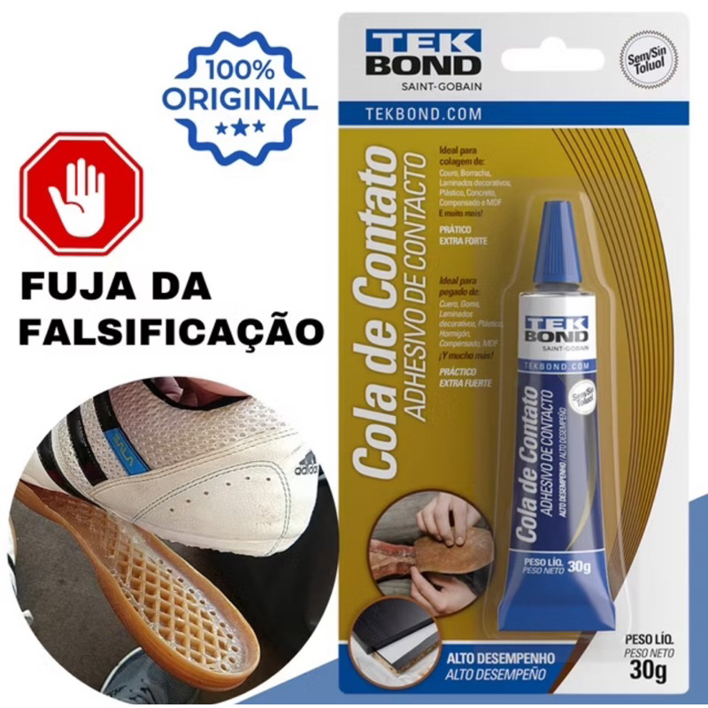 Cola De Contato Sapateiro Tekbond 30g Sapatos Tenis Carpete | Shopee Brasil