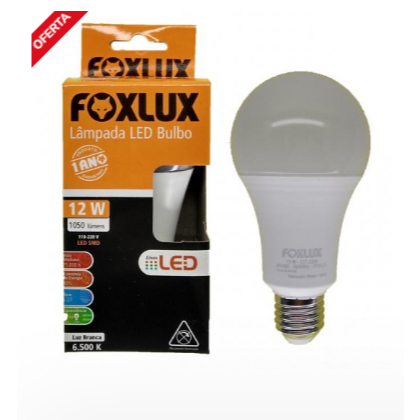 LAMPADA LED FOXLUX 12W 6500K (BCO) | Shopee Brasil