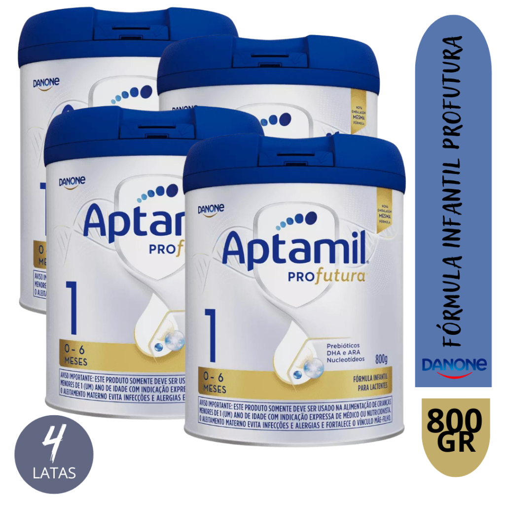 Danone Fórmula Infantil Aptamil Profutura 1 Kit 4 Latas De 800g ...
