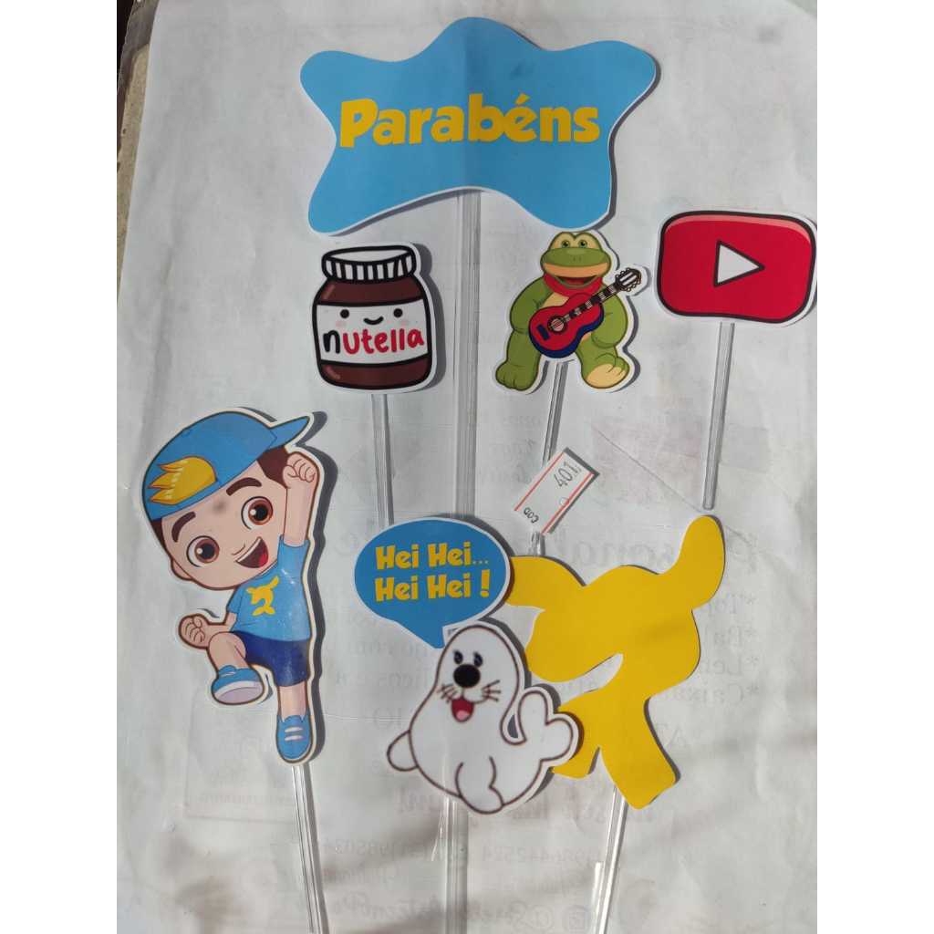 Topo de bolo Lucas neto toon desenho topper infantil | Shopee Brasil