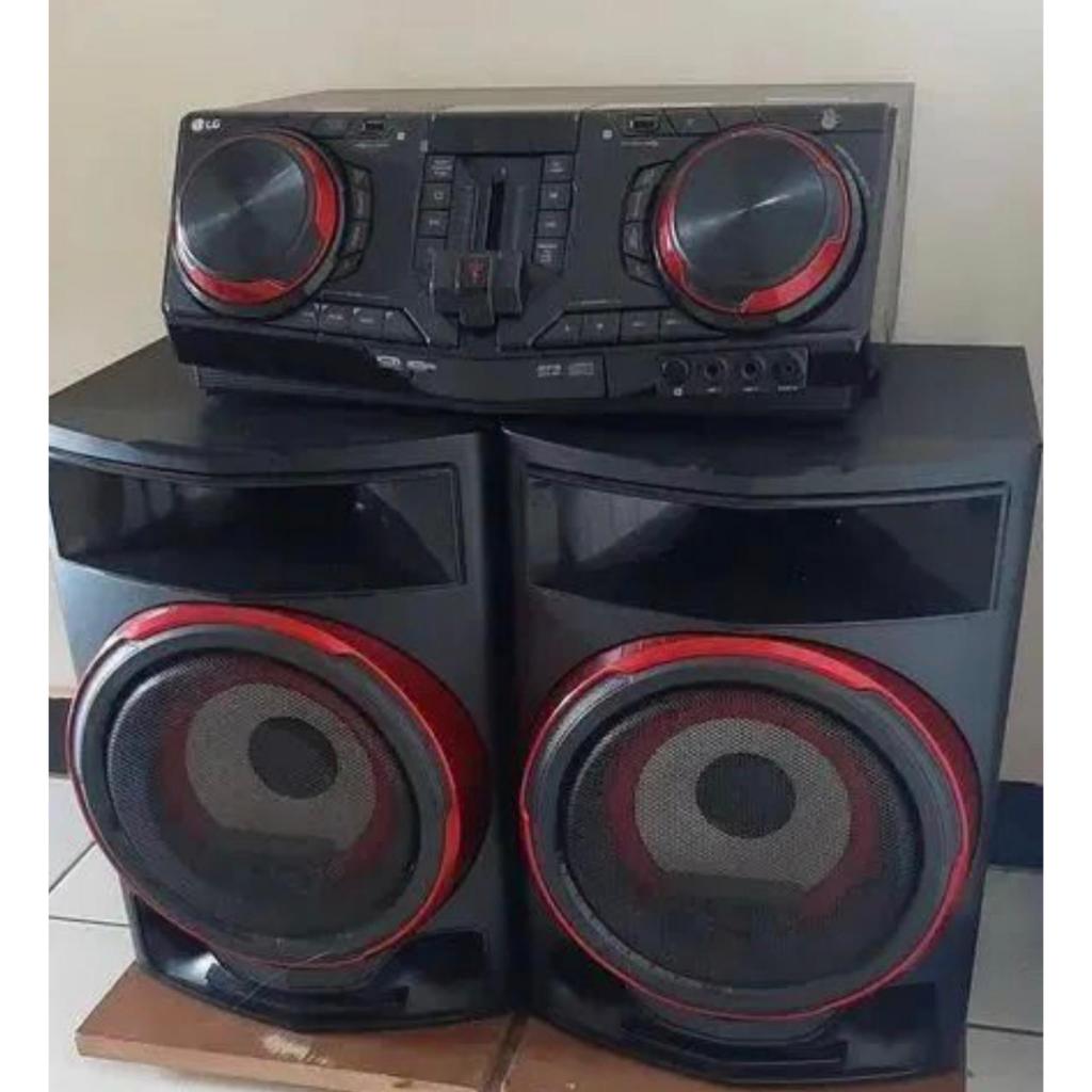 Mini system LG Xboom CL87 preto e vermelho com bluetooth 2350w | Shopee ...