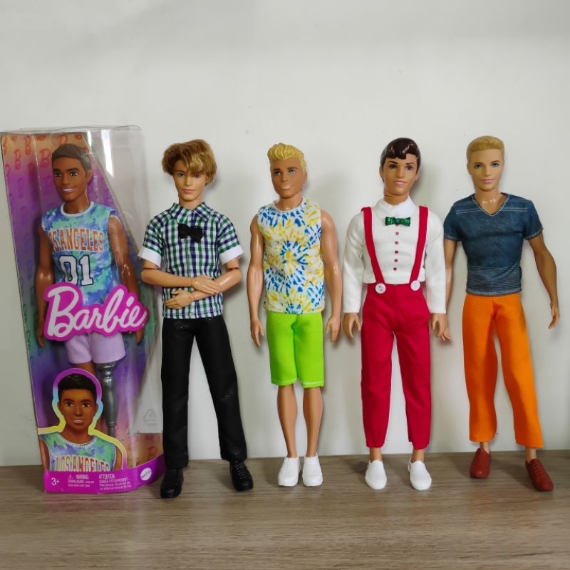Lote 5 Bonecos Ken da Barbie Mattel Fashionistas | Shopee Brasil