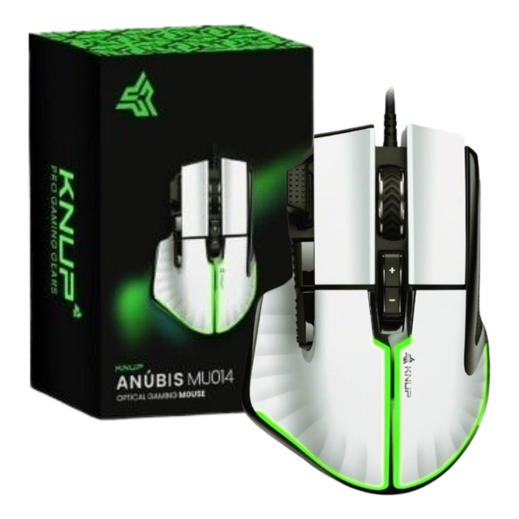 Mouse Gamer Branco Rgb 7200DPI Anubis Knup Gamer Pro | Shopee Brasil