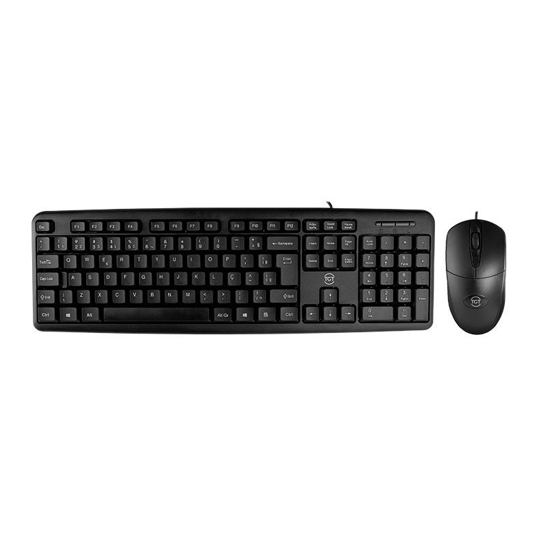 Kit teclado e mouse Office TGT GR100 V3 | ABNT2, 1000DPI, preto, TGT ...