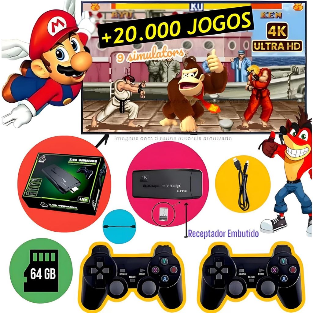 Game Stick 4K Ultra HD Lite ORIGINAL | Shopee Brasil