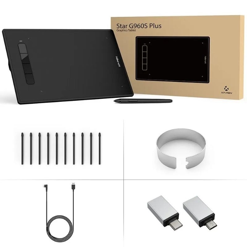 Mesa digitalizadora XP-Pen Star 960S Plus, 9x6 ", 4 teclas, suporta ...