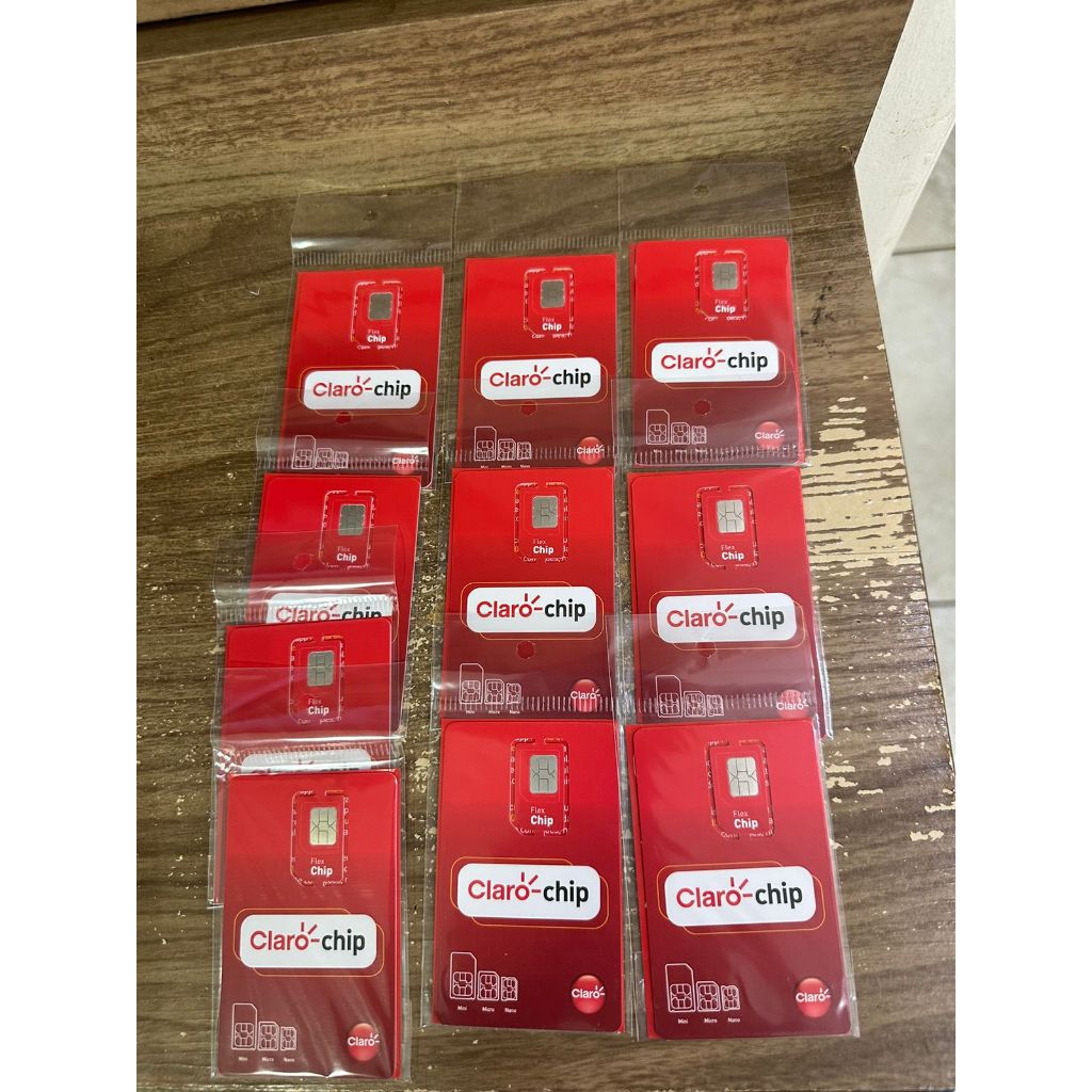 Kit 10 chips claro sem crédito pré pago triplo corte ddd livre revenda atacado | Shopee Brasil