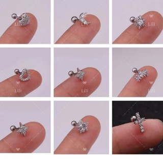 Kit 12 Pcs Piercing Targus /Cartilagem piercing com Zircão /Prata ...