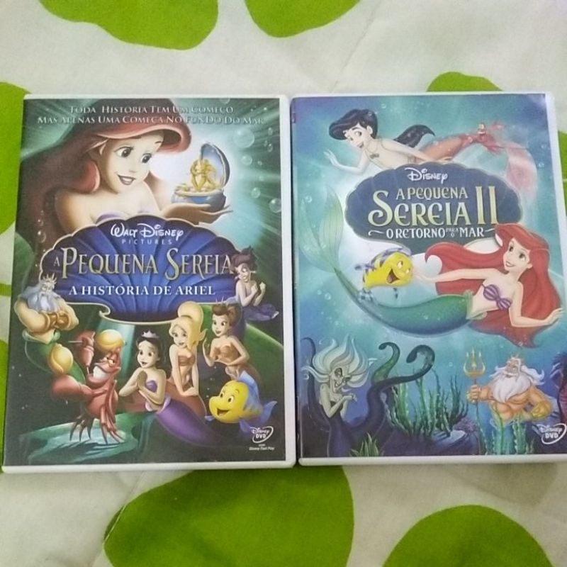 dvd a pequena sereia a história de Ariel e pequena sereia 2 o retorno para o mar | Shopee Brasil
