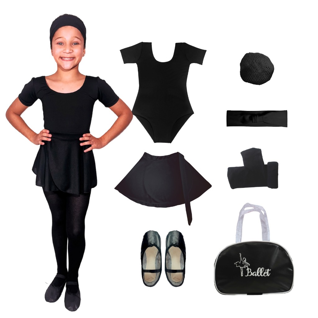 Kit Completo Bailarina Infantil C/ 7 Itens Bolsa Ballet | Shopee Brasil