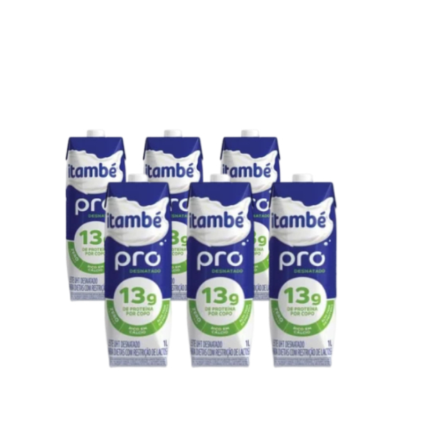 6x Leite Itambé 13g Proteína Zero Lactose Desnatado 1 Litro | Shopee Brasil