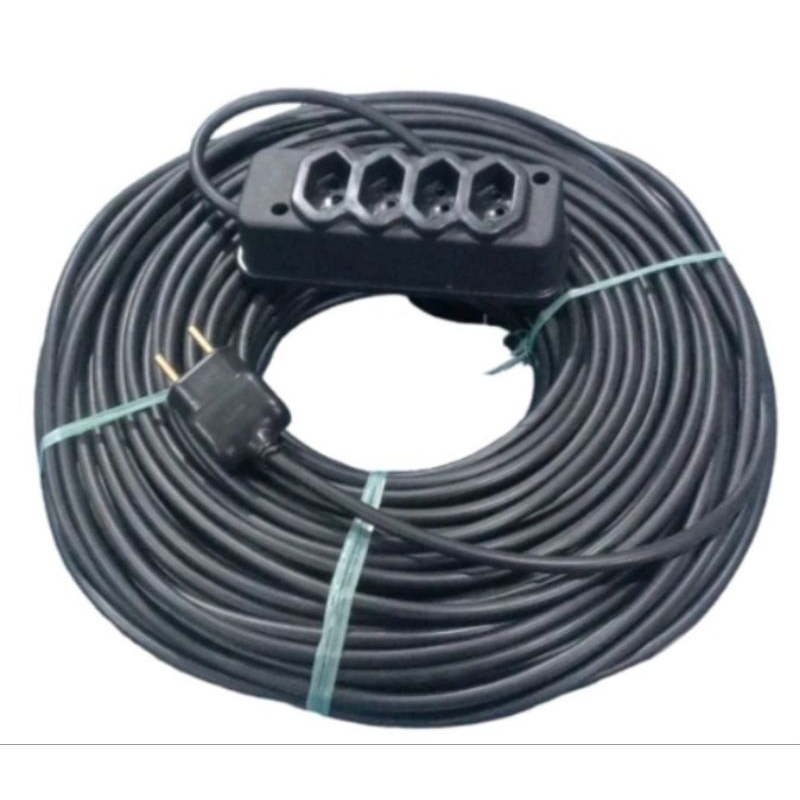 EXTENSÃO ELÉTRICA 25 METROS CABO PP 2X2,50MM PLUG 2 PÓLOS10A TOMADA BARRA 4 CAVIDADES BIVOLT ...
