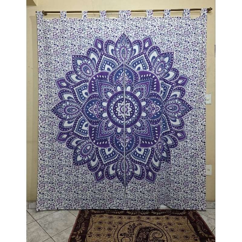 Cortina Indiana Vinay Manta Boho Hippie Chic Dev Painel Tecido | Shopee ...