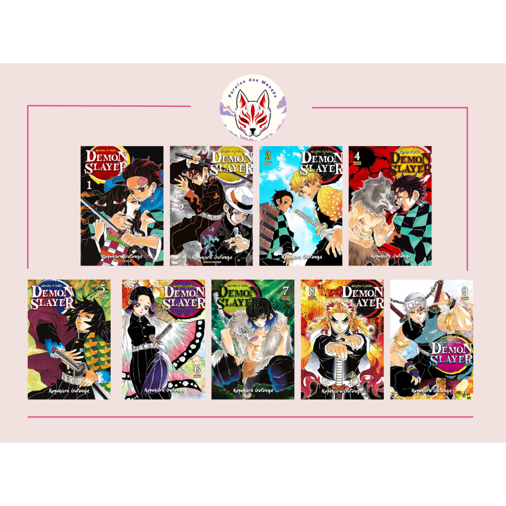 Mangá Demon Slayer Kimetsu No Yaiba | Volumes disponíveis - 1 ao 23 ...