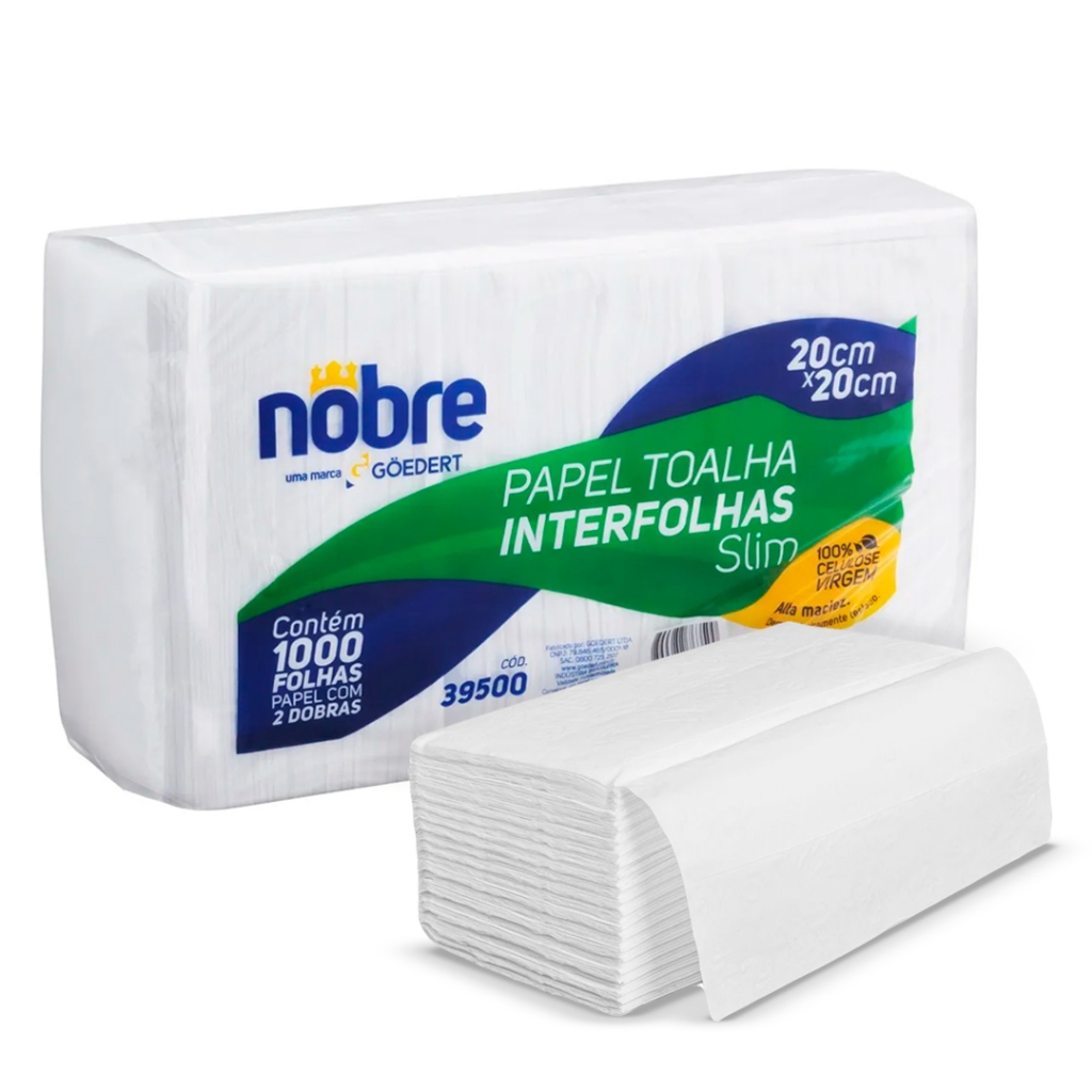 Papel Toalha Interfolhado Slim 100% Celulose com 1000 (Mil) Folhas ...