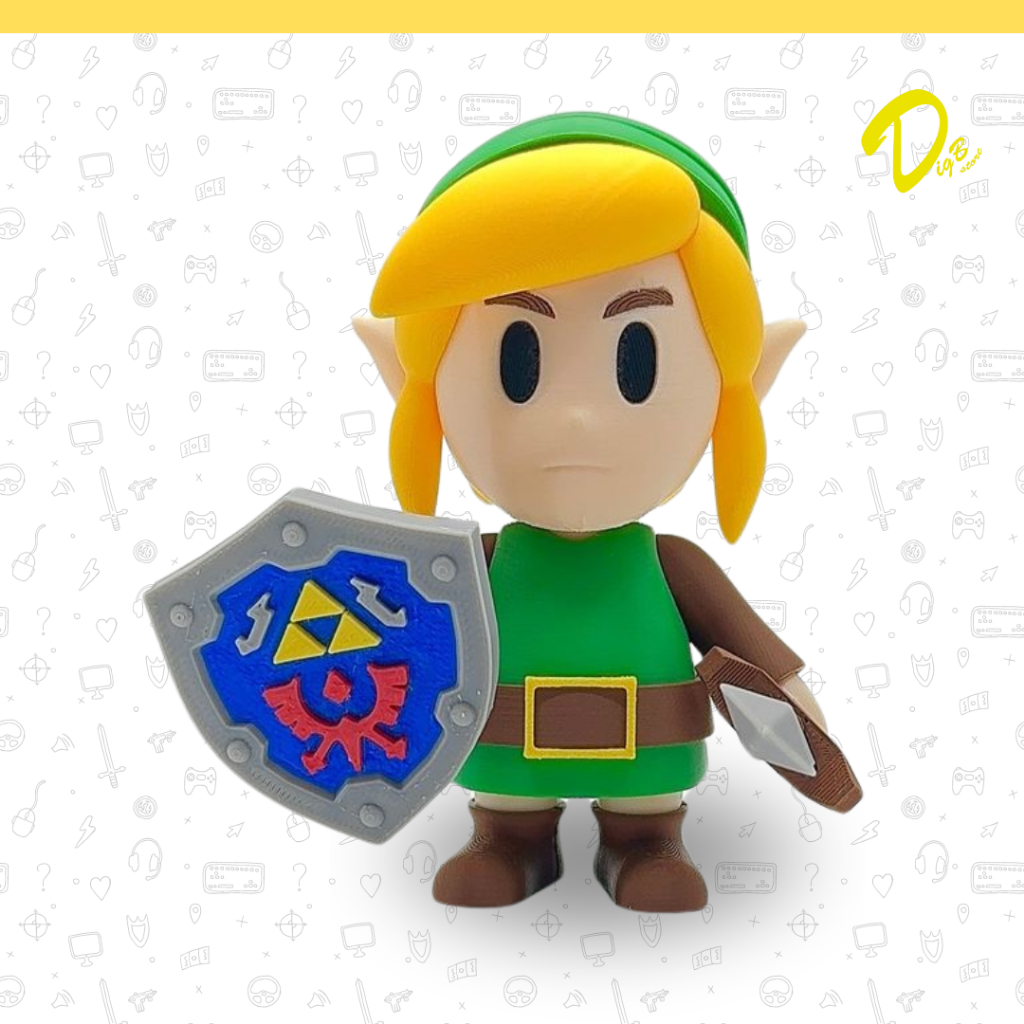 Miniatura Action Figure The Legend of Zelda Link Figura de ação Chibi ...