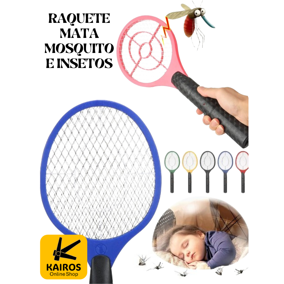 raquete de mosquito eletrica mata inseto pernilongo borrachudo muriçoca ...