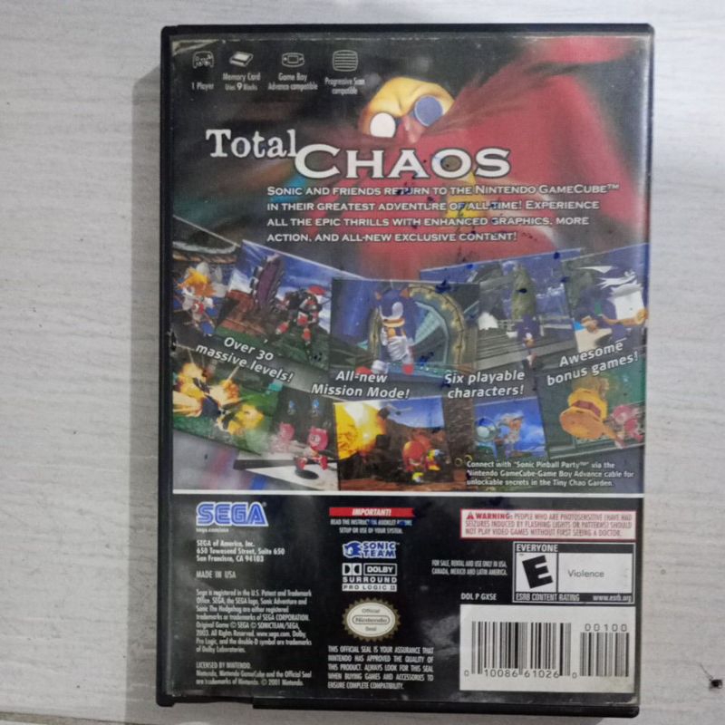 Sonic Adventure DX Director s Cut jogo de Gamecube americano original Shopee Brasil