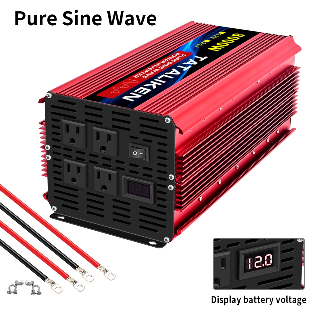 Inversor De Onda Senoidal Pura 6000W/7000W/8000W/10000W/12000W DC 12V/24V Para AC 110V ...