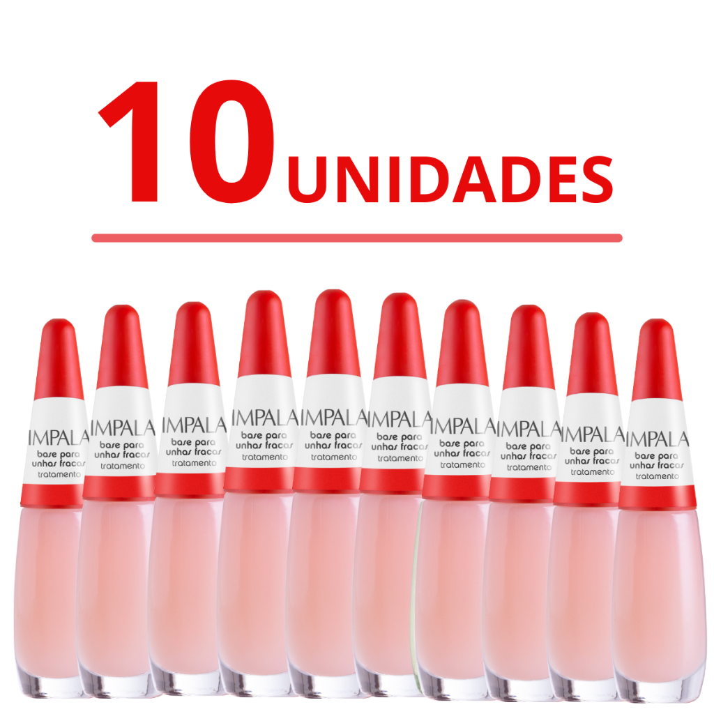 Kit 10 Bases Impala Para Unhas Fracas Tratamento | Shopee Brasil
