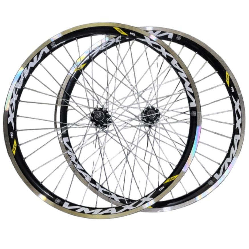 Roda Aro 26 Vmaxx Para Freio V-brake Preto Raio Grosso ou Raio Fino ...