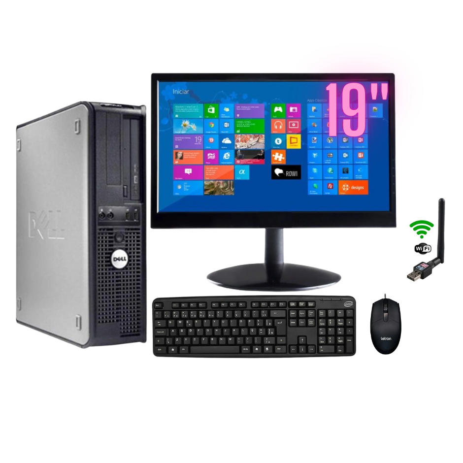 Computador Dell Intel Core 2 Duo 8gb Ram Ddr3 250 Hd Monitor 19 ...