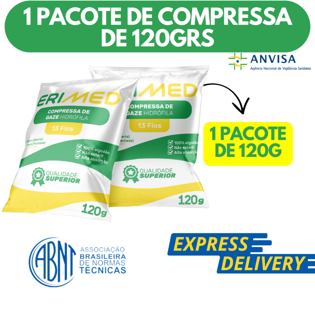 Compressa De Gaze Premium 13 Fios 120 Gramas Hidrófila Gazes ...