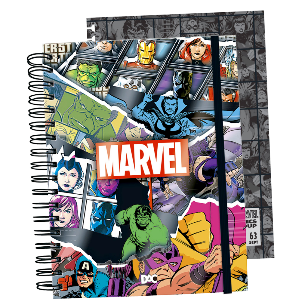 Caderno Marvel Comics 10 Matéria Smart Inteligente Dac | Shopee Brasil