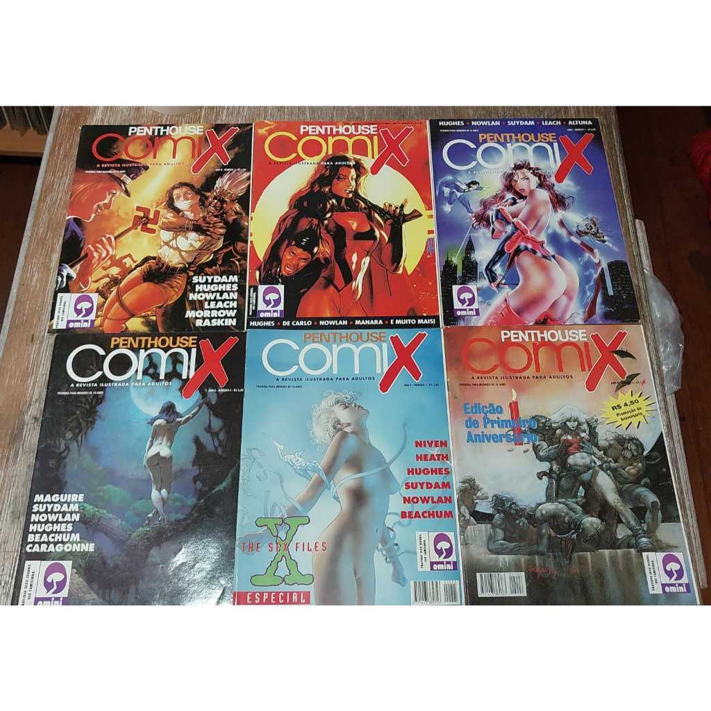 Lote 6 Revistas Penthouse Comix - HQs - Nacionais | Shopee Brasil