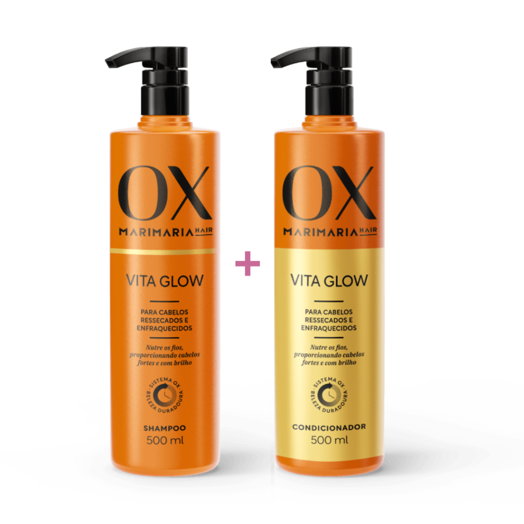 Kit Ox Vita Glow Mari Maria Hair Shampoo e Condicionador 500Ml | Shopee ...