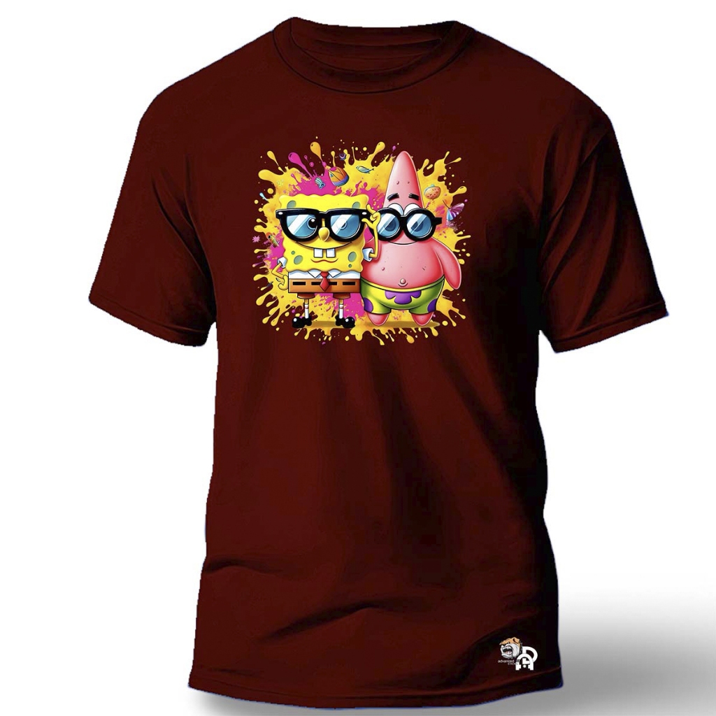 Camiseta Bob Esponja E Patrik Mind Sponge Unissex Blusa 100 % Algodão ...