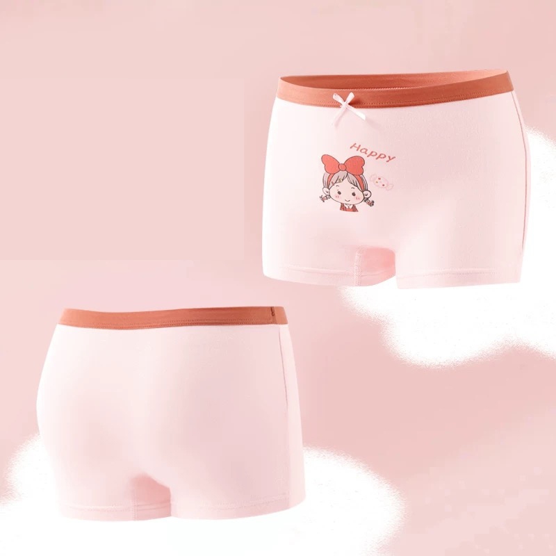 Kit 4 Calcinha Boxer Menina Algodão Bonequinha Fofa C/ Laço | Shopee Brasil