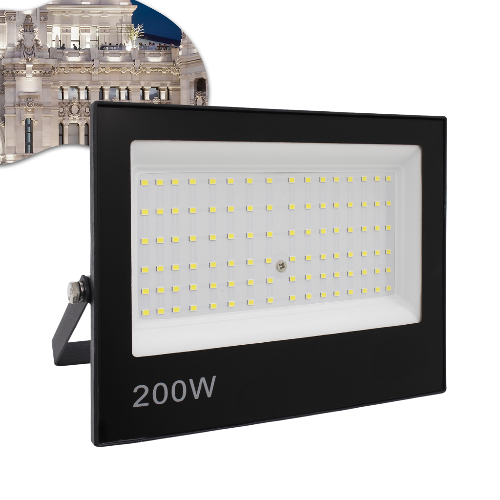 Refletor Holofote Led 200w Bivolt Forte Luz Branco Frio Ip66 | Shopee Brasil