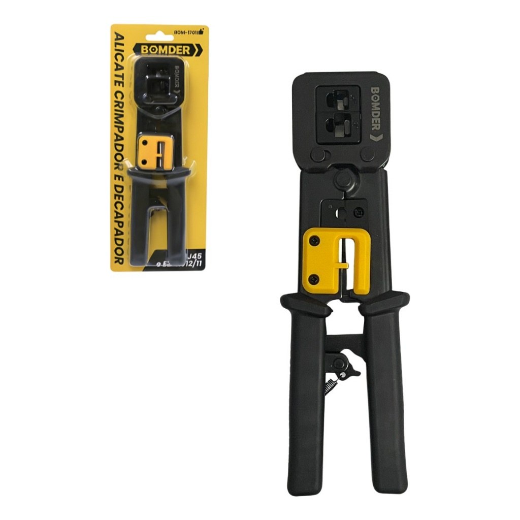 Alicate Crimpar Rj45 Rj11 Rj12 Cabo Rede Ez Conector Vazado Bomder 1701 ...