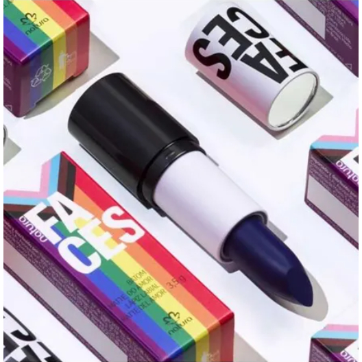Batom Matte Faces Azul Purple Rain Batom Azul Cyber | Shopee Brasil
