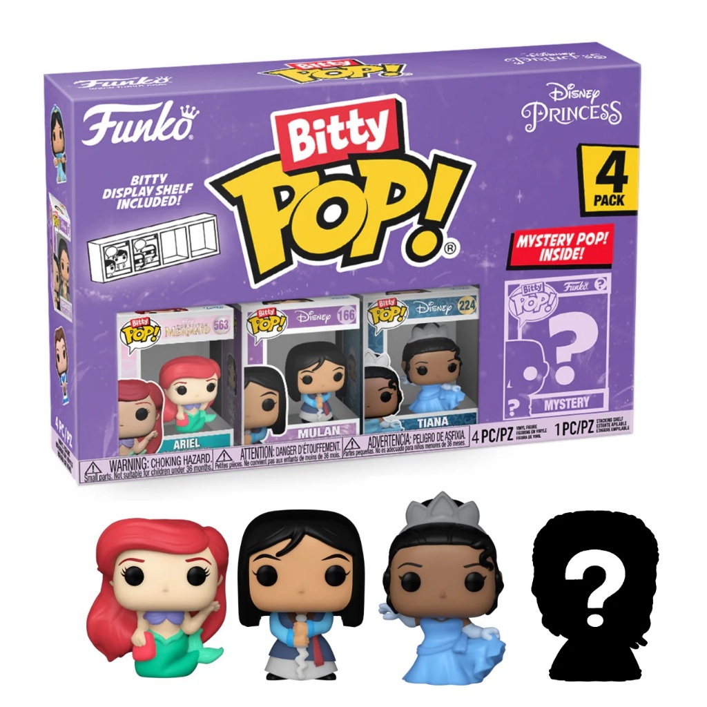 Funko Bitty Pop Disney Princesa Ariel Mulan Tiana e um Sortido Mini ...