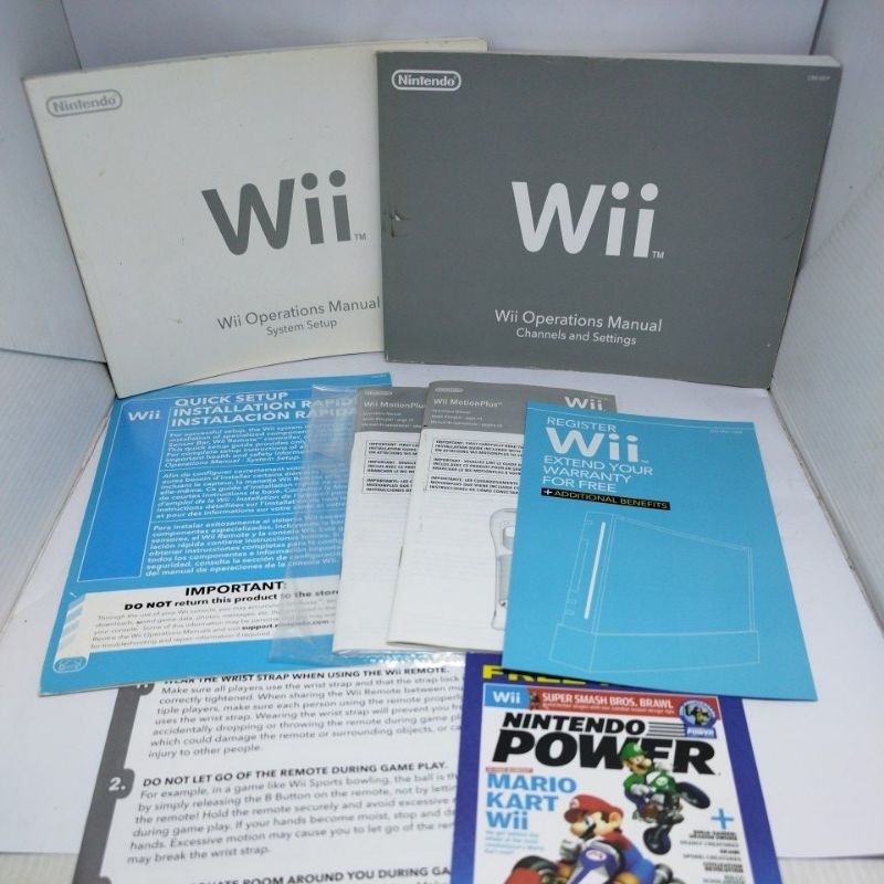 Manual original e todos os encartes Nintendo Wii | Shopee Brasil